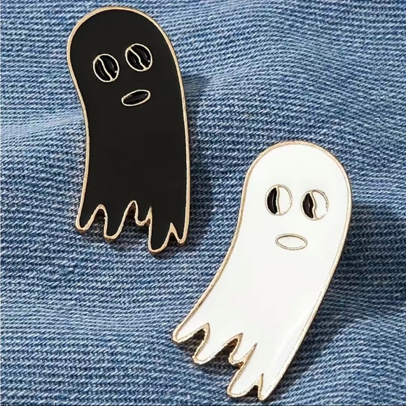 Jewelry | Nwt Ghost Pins In Black And White | Poshmark